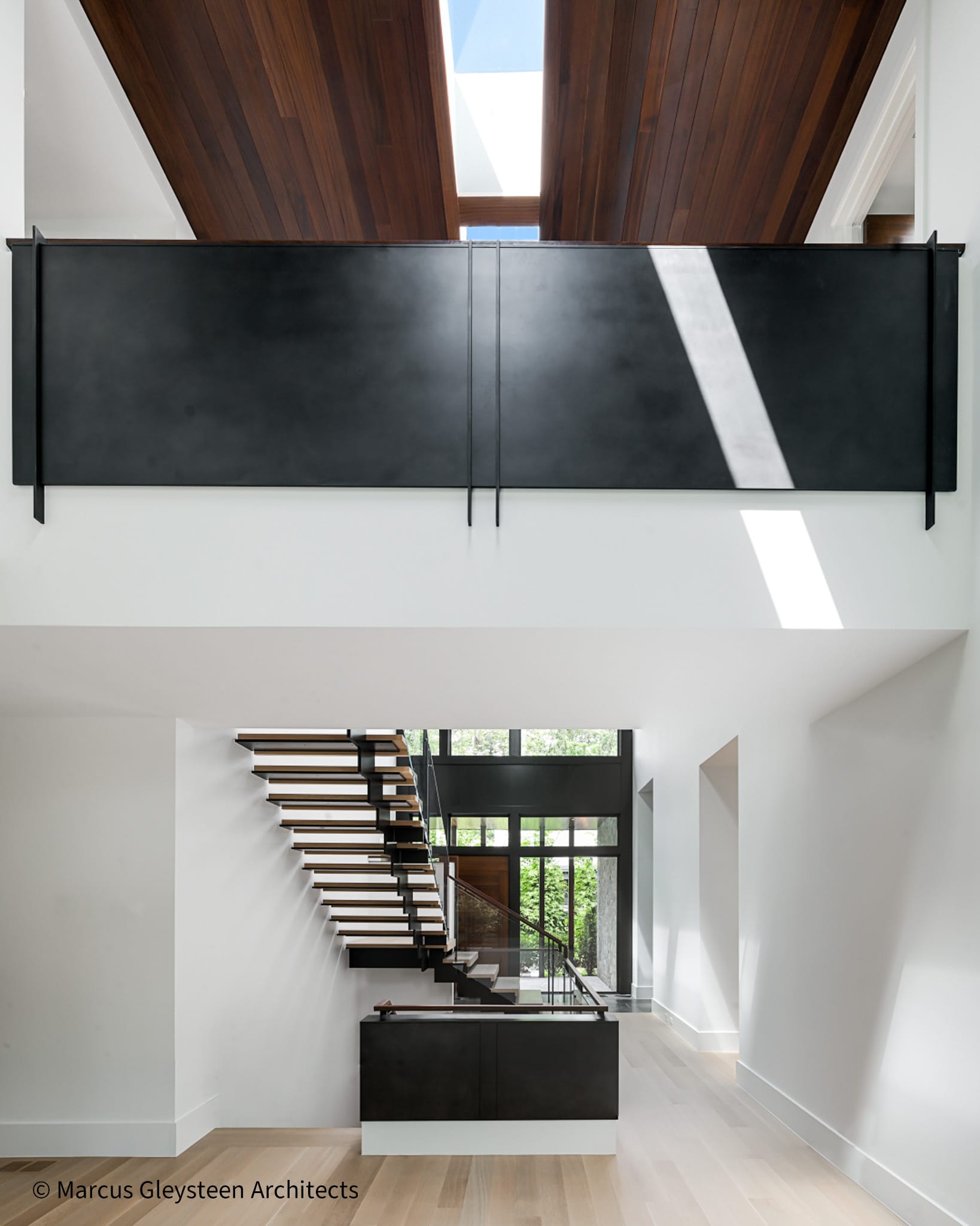 Feature Stair and Rails | Newton, MA - Modern Metal Solutions